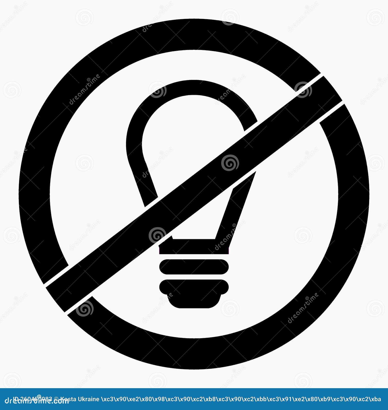 No Lamp stock vector. Illustration of vector, button - 260450983