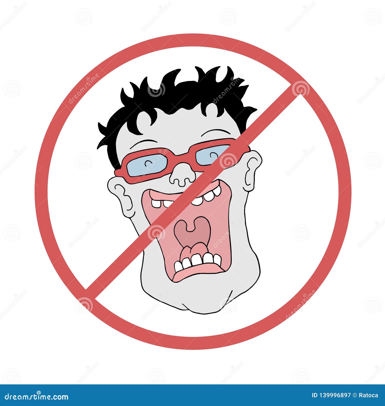 No laugh sign stock vector. Illustration of expression - 139996897