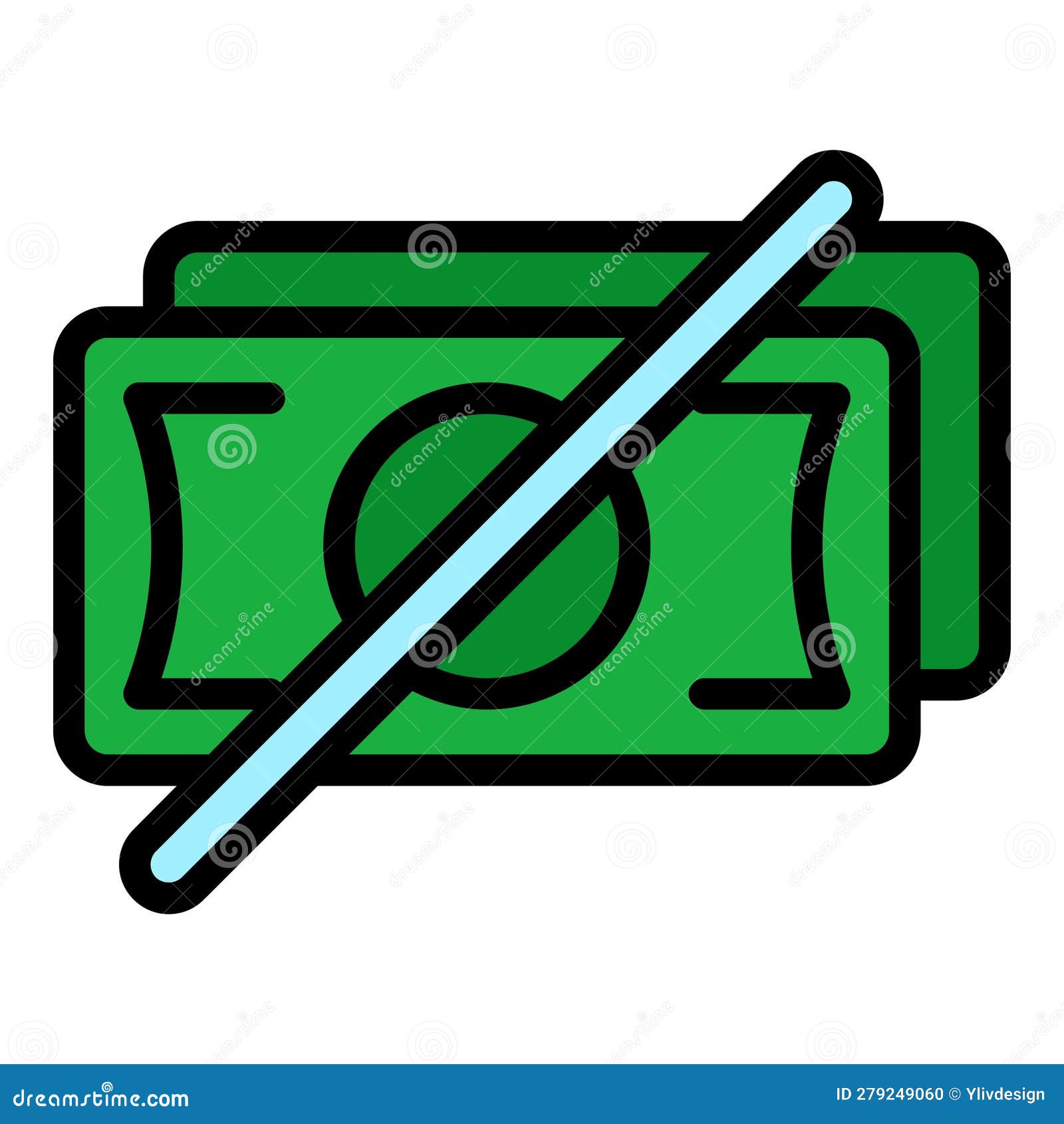No Laundry Money Icon Vector Flat Stock Vector - Illustration of wash ...