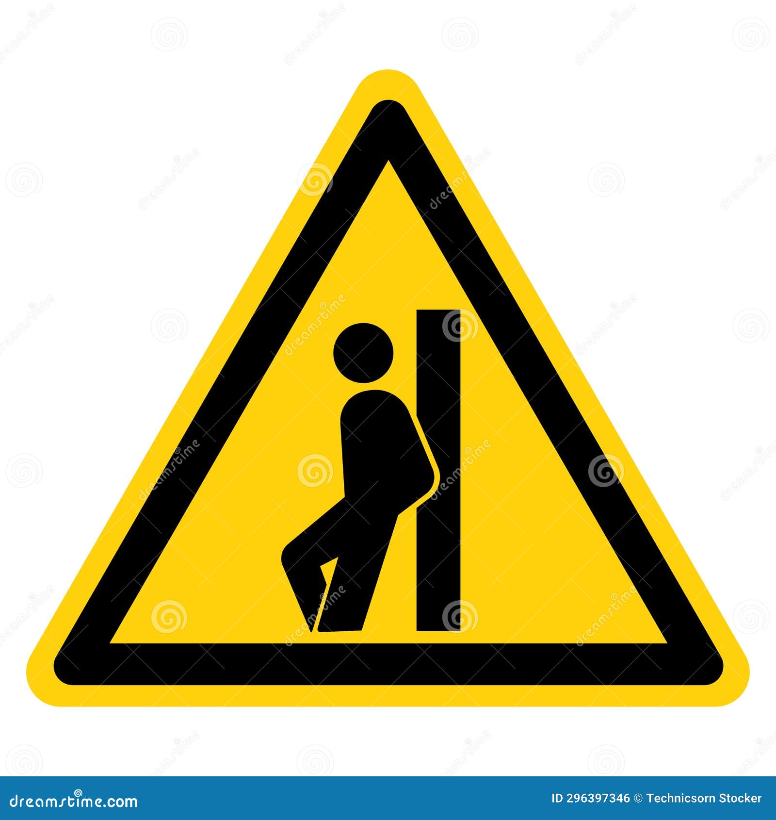 No Leaning Symbol Sign ,Vector Illustration, Isolate on White ...