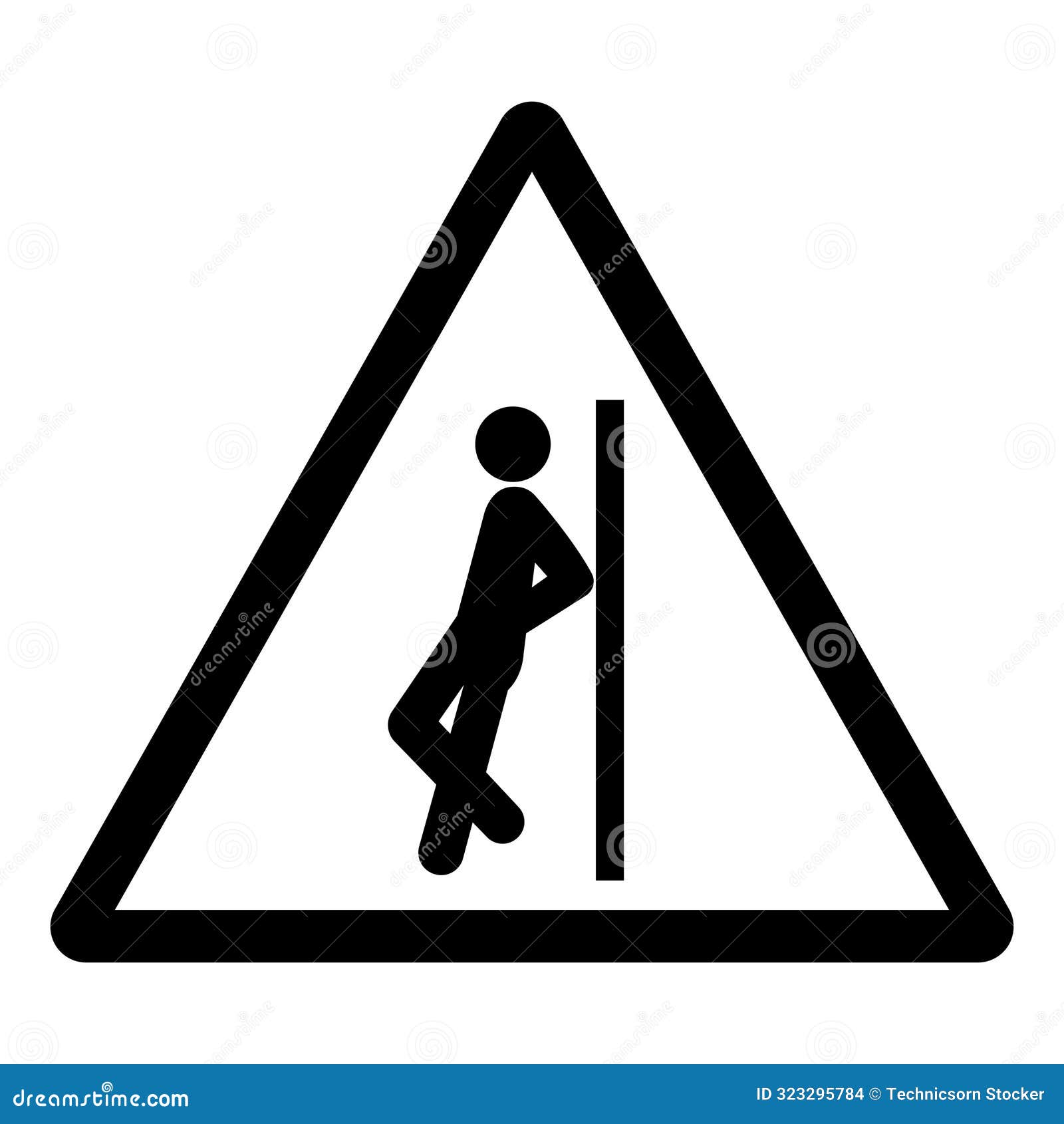 No Leaning Symbol Sign ,Vector Illustration, Isolate on White ...