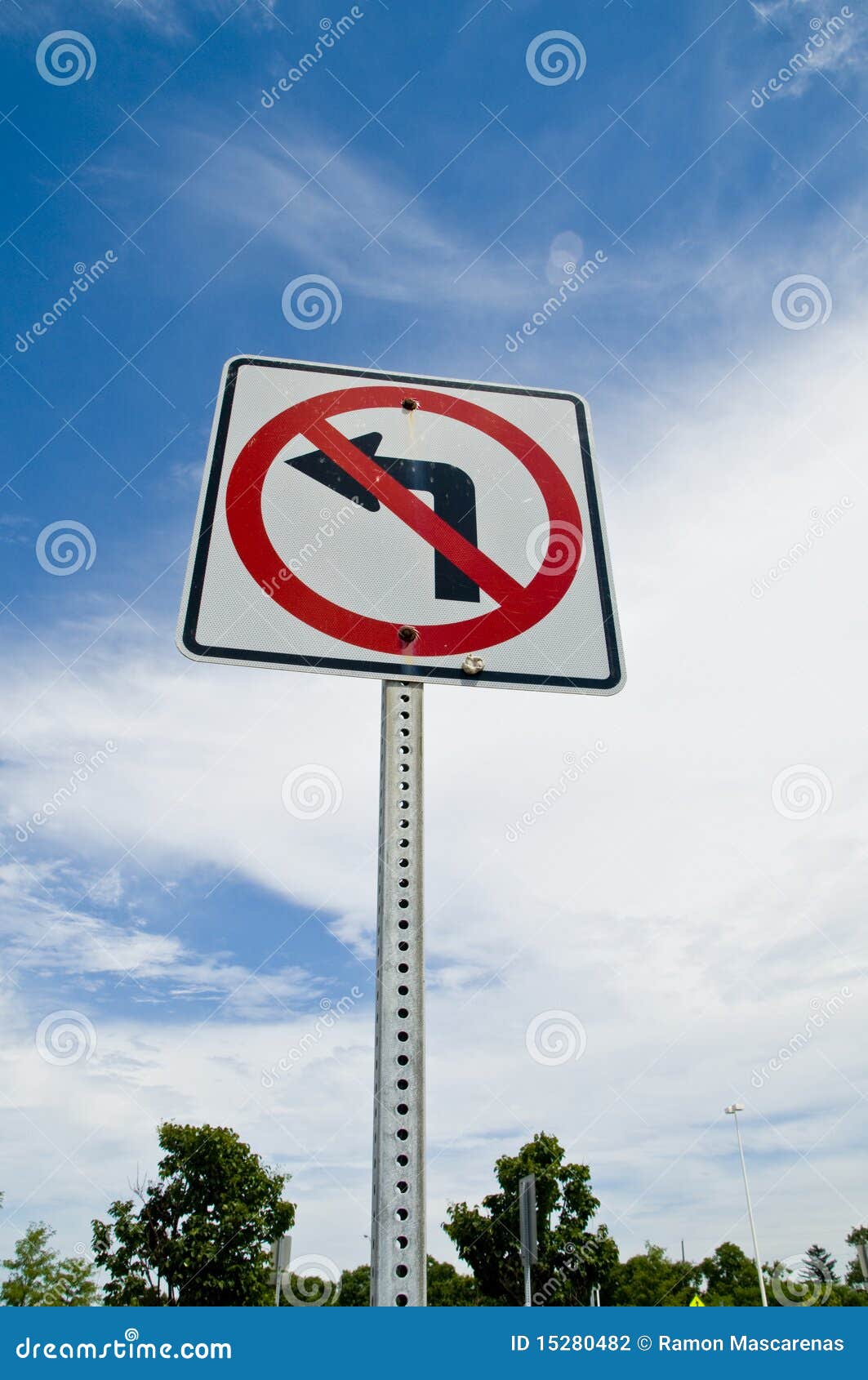 Left Turn Ahead Route Road Sign Perspective, Yellow Isolated Roadside ...