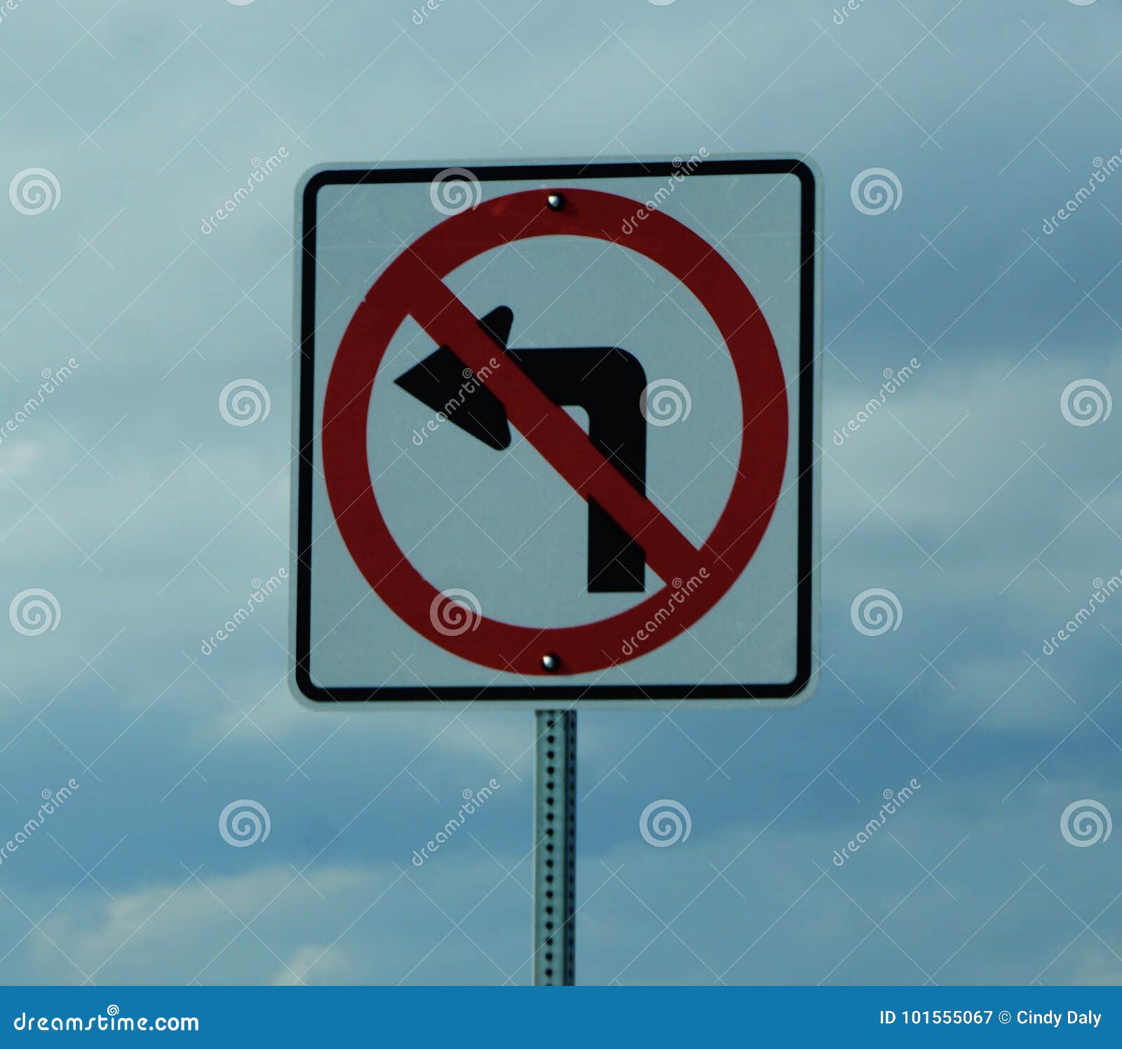 No left turn sign stock image. Image of driving, travel - 101555067