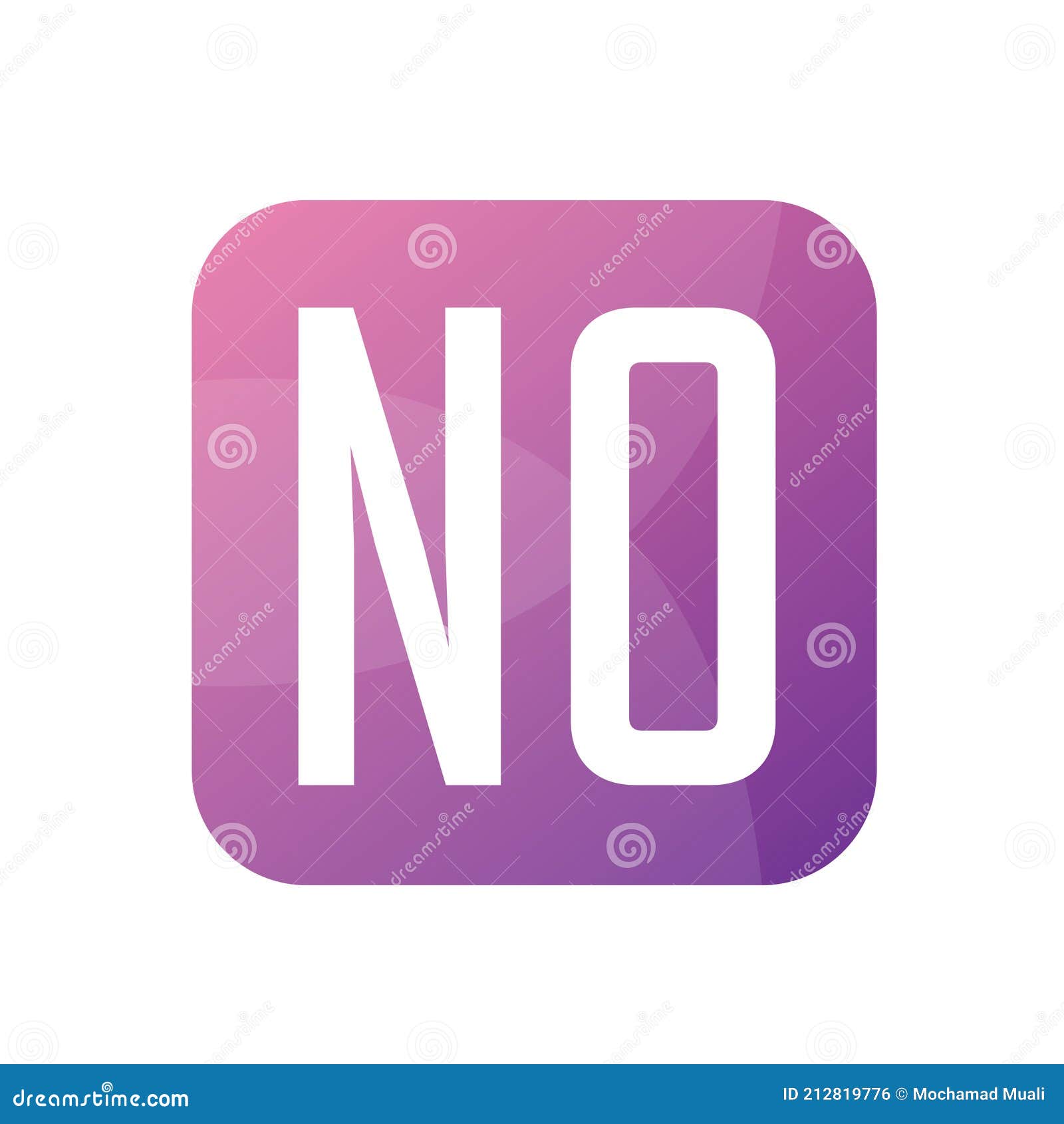 NO Letter Logo Design with Simple Style Stock Vector - Illustration of ...