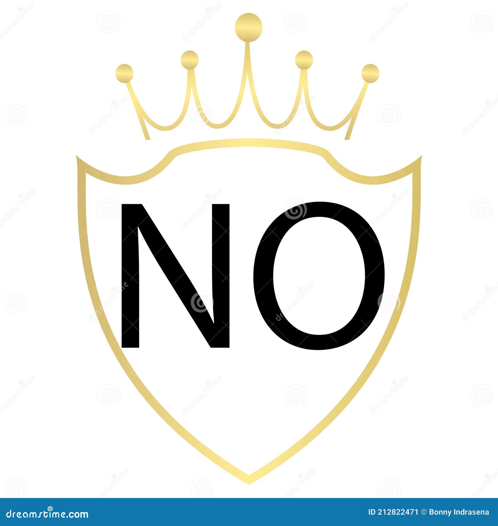 NO Letter Logo Design with Simple Style Stock Vector - Illustration of ...