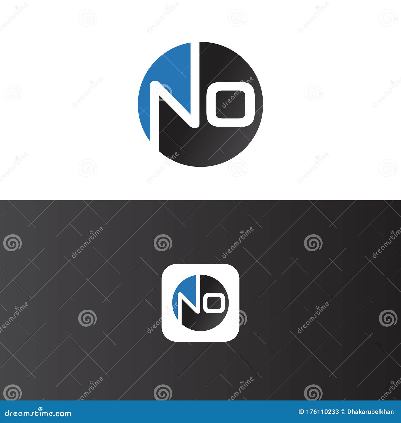 NO Letter Logo Design Template Vector Stock Vector - Illustration of ...