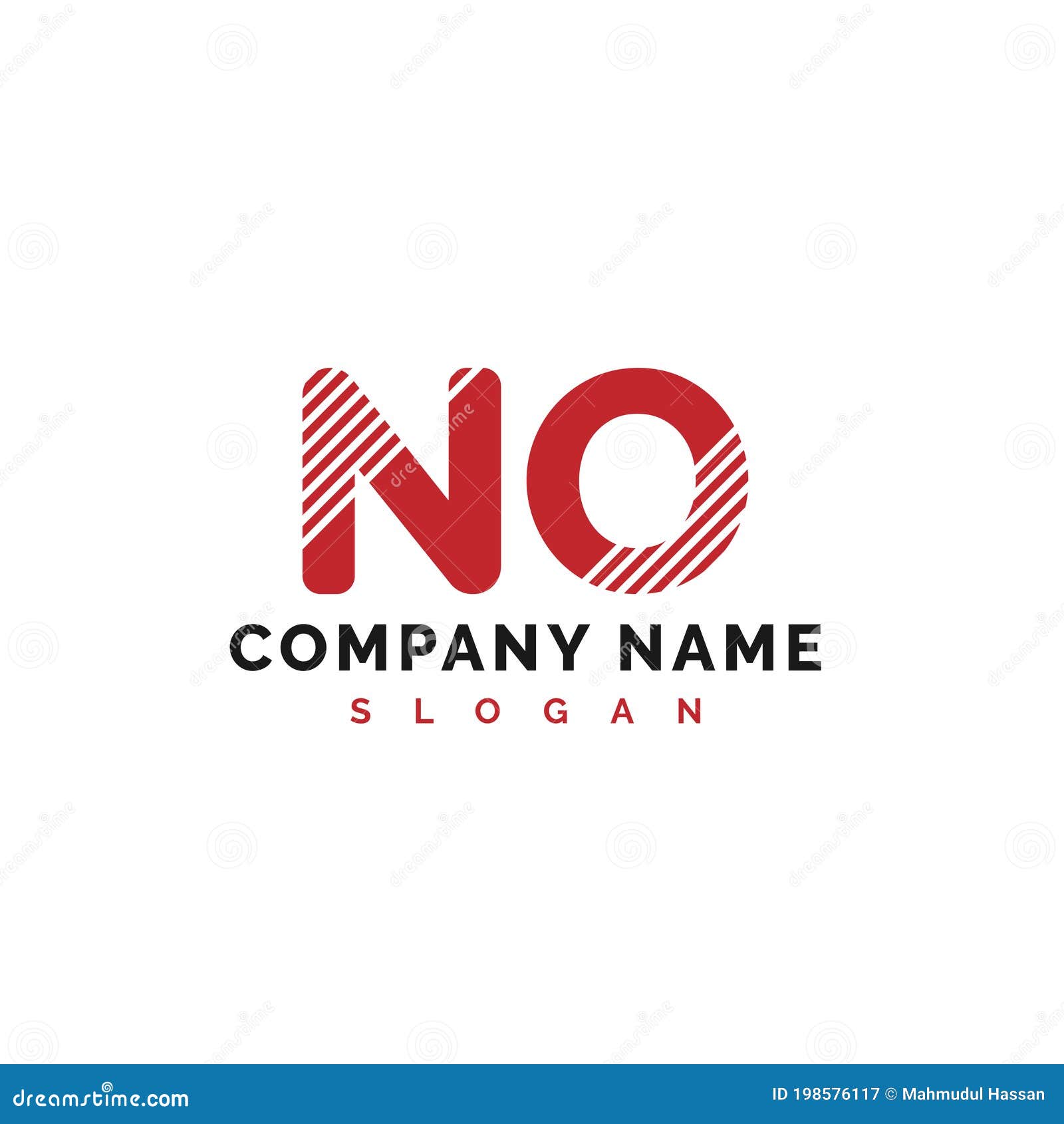 NO Letter Logo Design. NO Letter Logo Vector Illustration - Vector ...