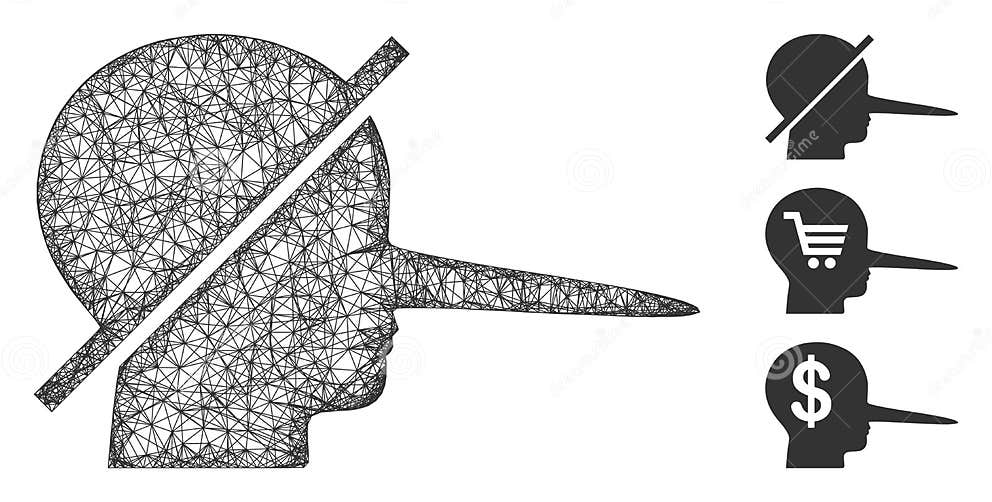 No Liars Polygonal Web Vector Mesh Illustration Stock Illustration ...