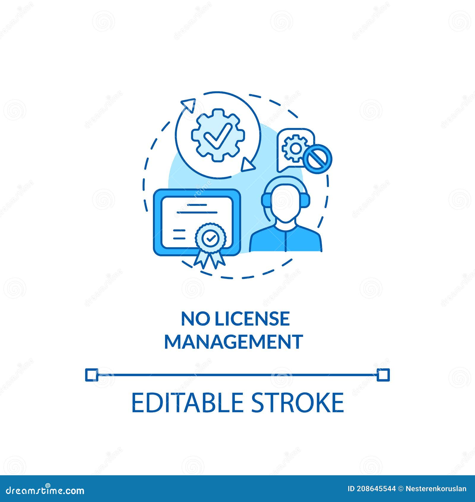 No License Management Concept Icon Stock Vector - Illustration of ...