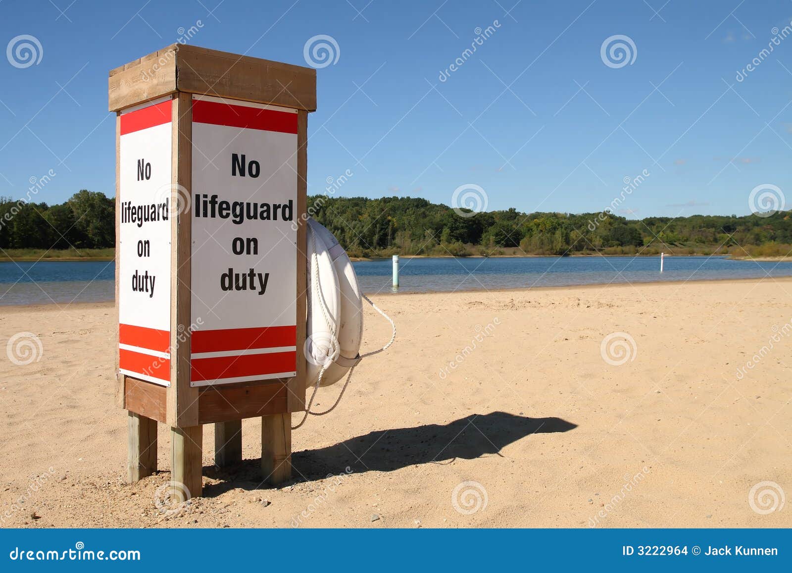 No Life Gaurd on Duty stock photo. Image of sand, life - 3222964