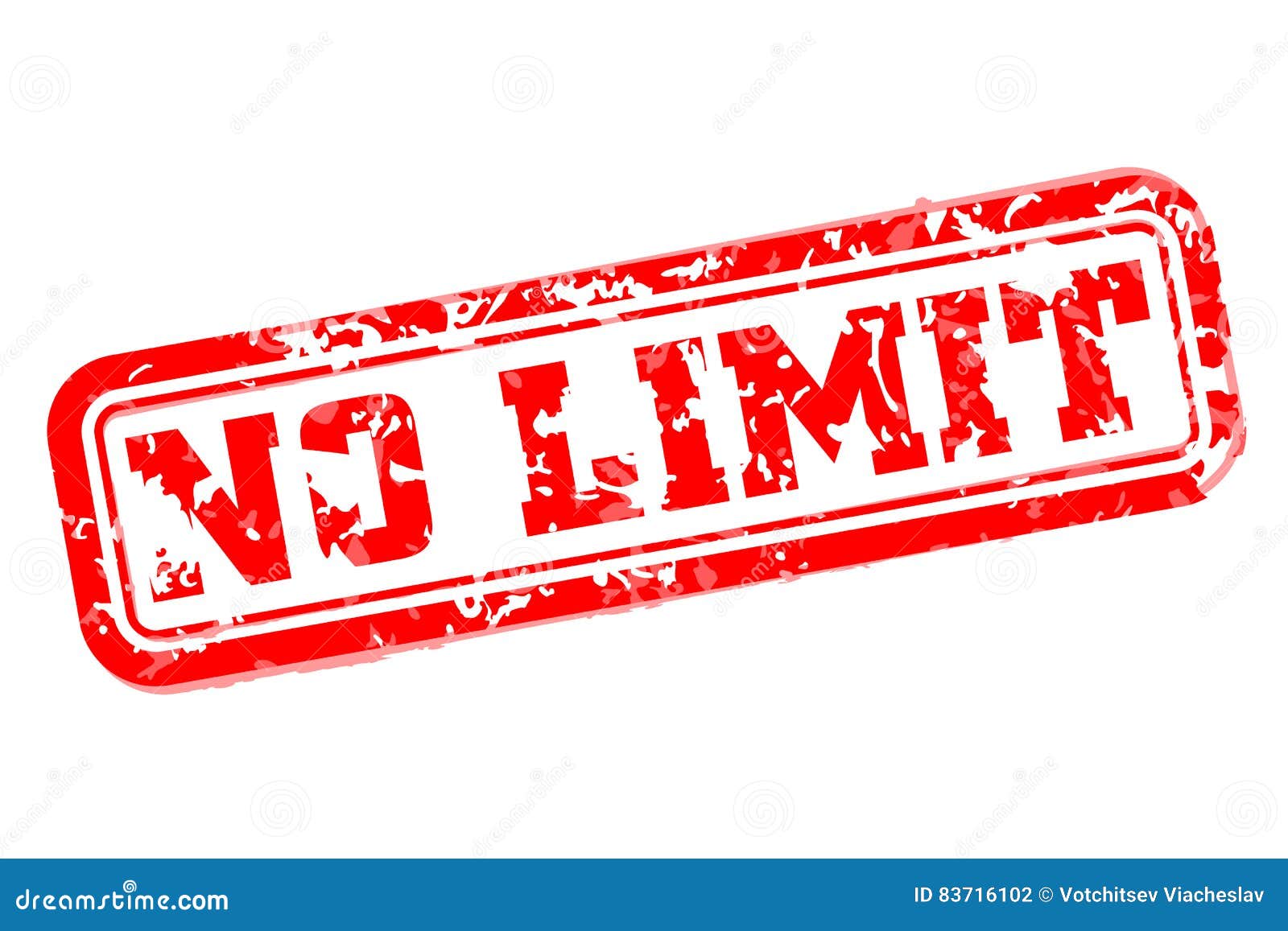 No limit rubber stamp stock vector. Illustration of design - 83716102