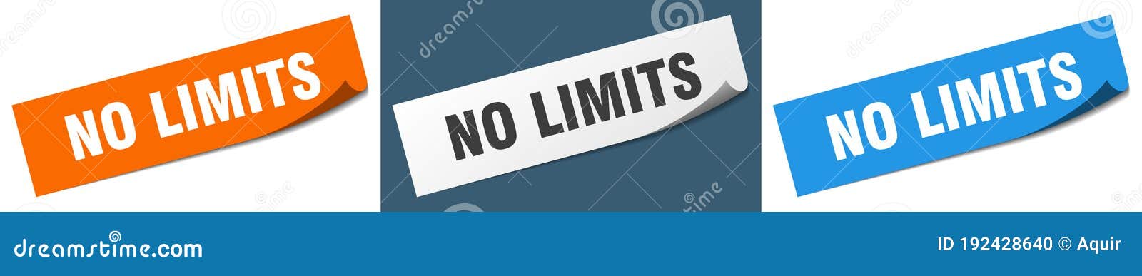 No Limits Banner. No Limits Speech Bubble Label Set. Stock Vector ...