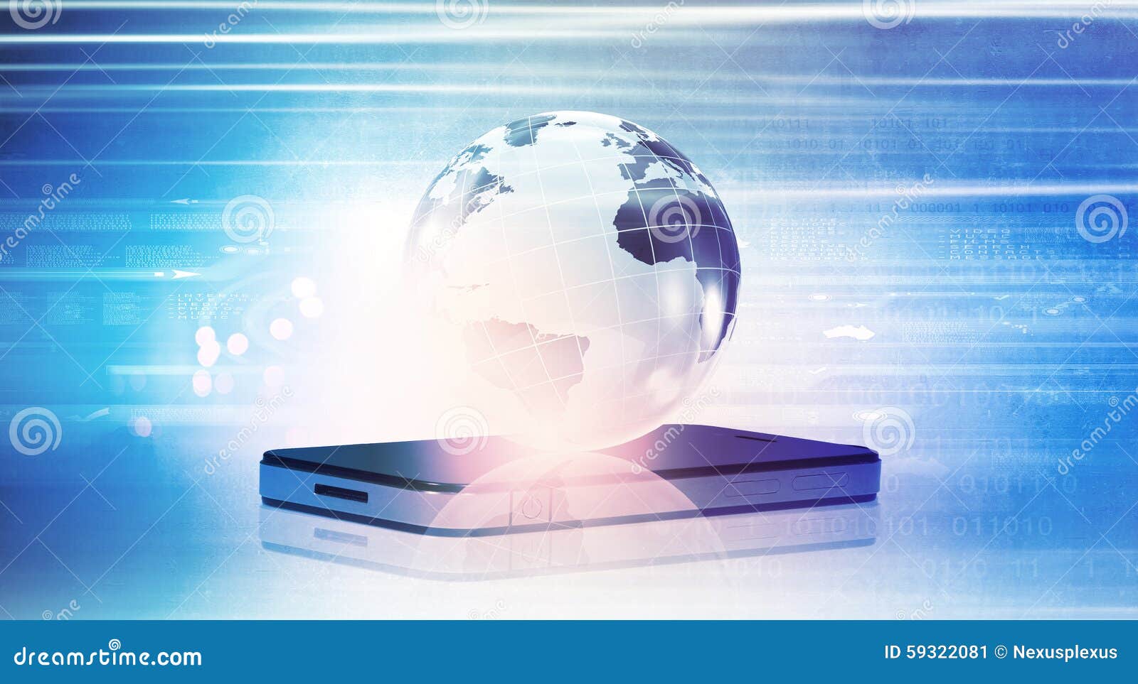 No Limits For Communication Stock Illustration - Illustration of global ...