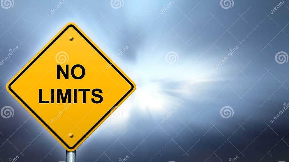 NO LIMITS road sign stock illustration. Illustration of exit - 47771932