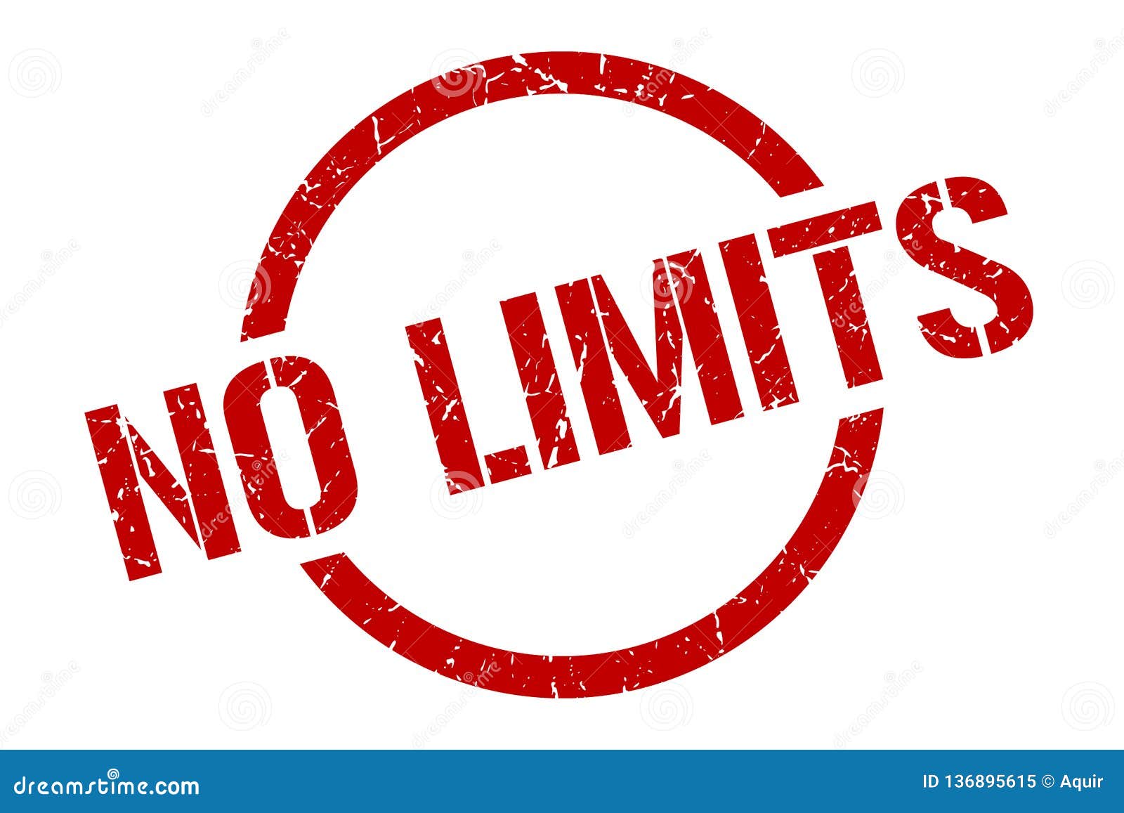 No limits stamp stock vector. Illustration of button - 136895615