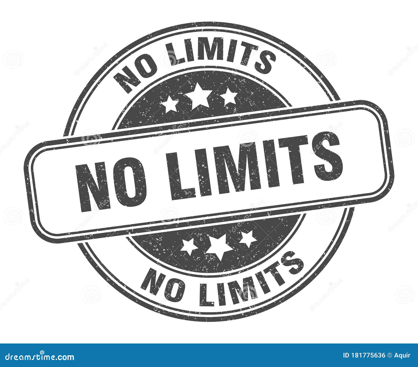 No Limits Stamp. No Limits Round Grunge Sign Stock Vector ...