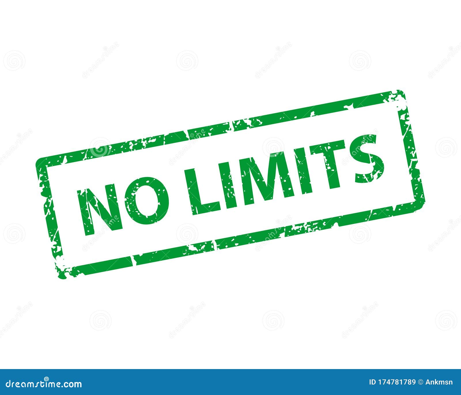 No Limits Stamp Vector Texture. Rubber Cliche Imprint Stock Vector ...