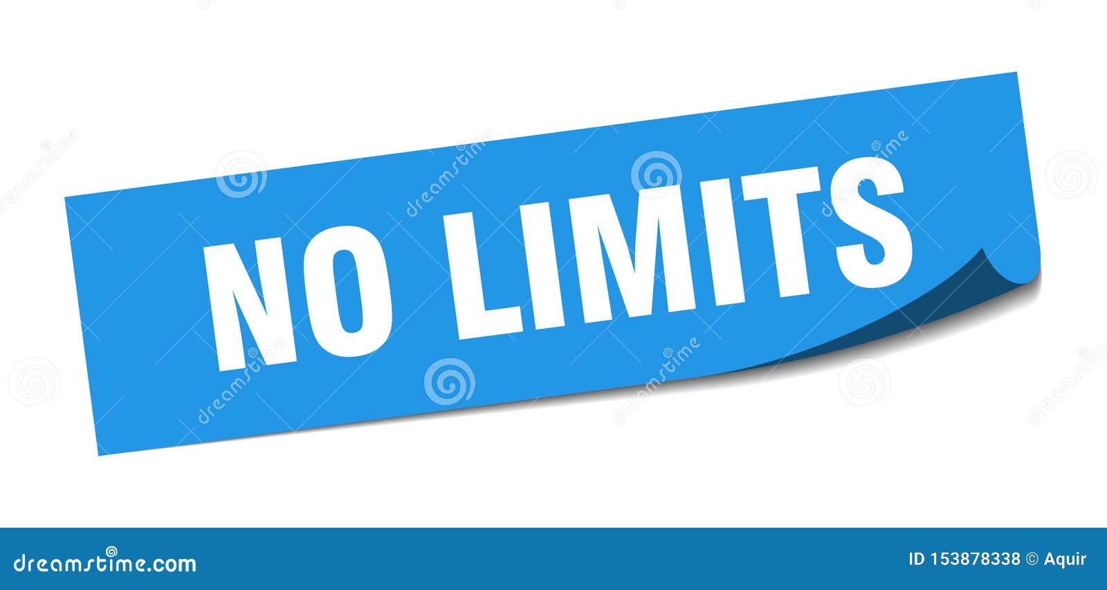 No limits sticker. stock vector. Illustration of paper - 153878338