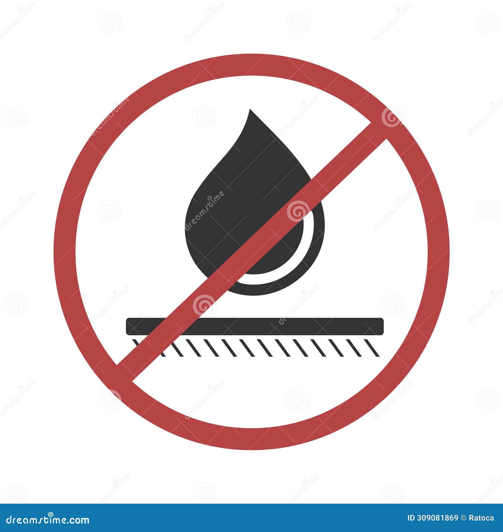 No liquid sign advise stock vector. Illustration of rain - 309081869
