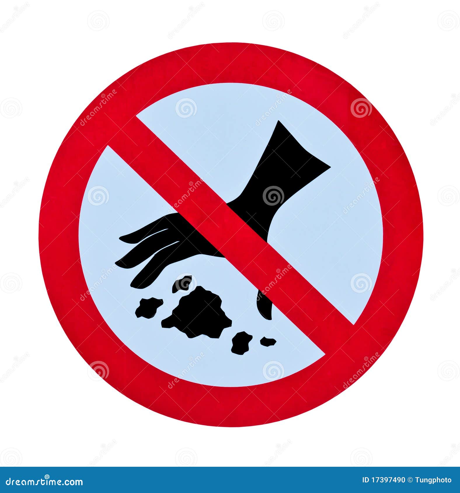 No Littering Garbage Warning Sign Stock Photo - Image of clip, recycled ...