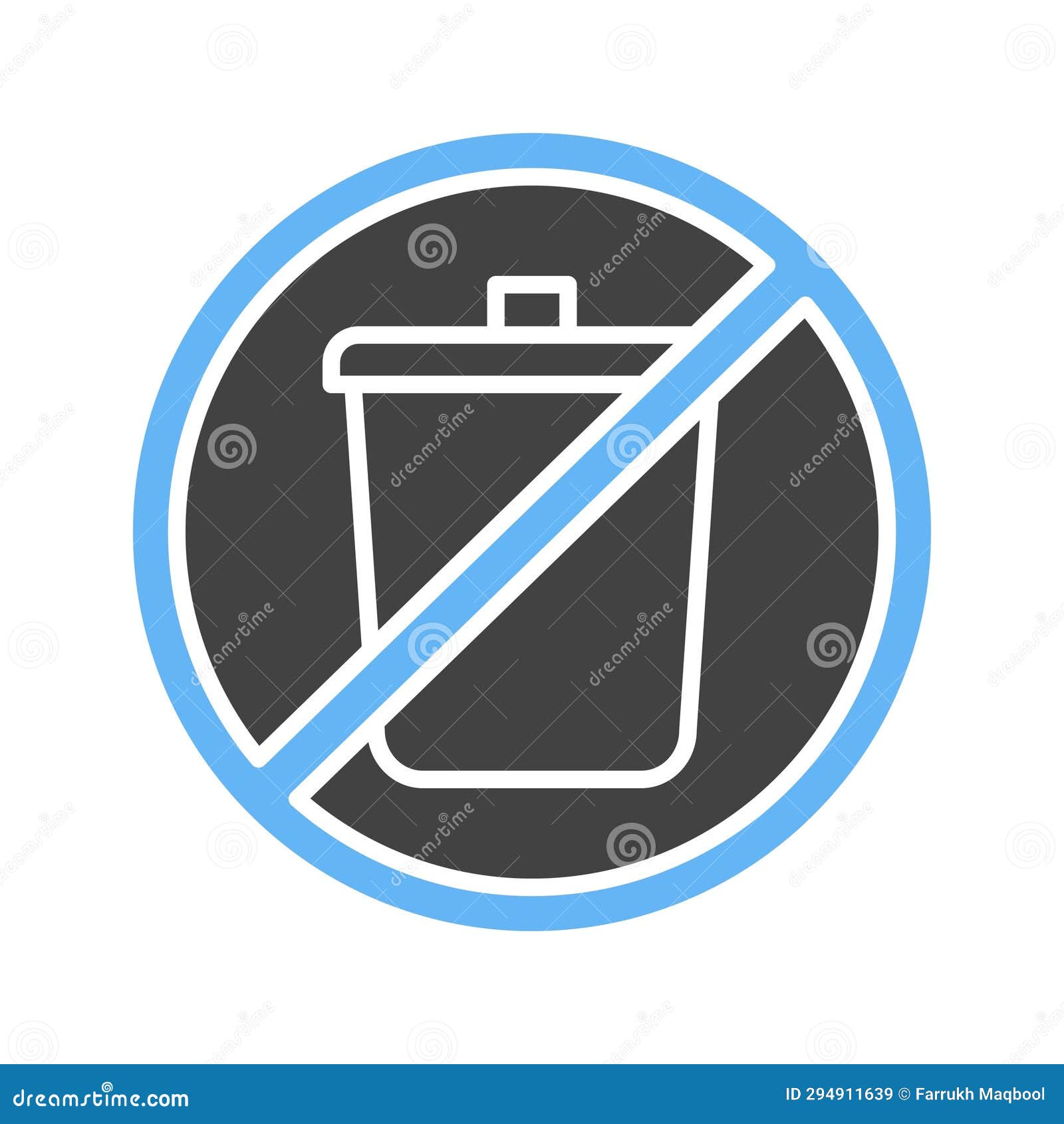No Littering Icon On White Background. Simple Element Illustration From ...