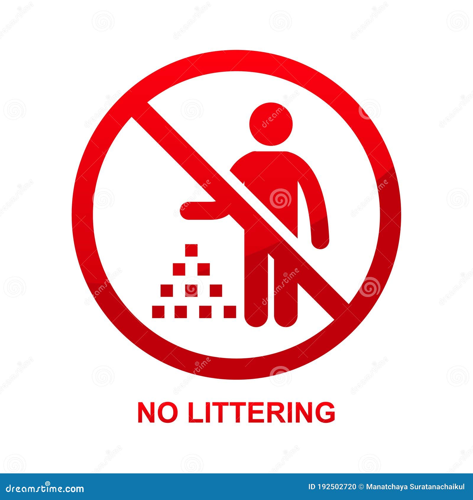 No Littering Sign Cartoon Vector | CartoonDealer.com #79253487