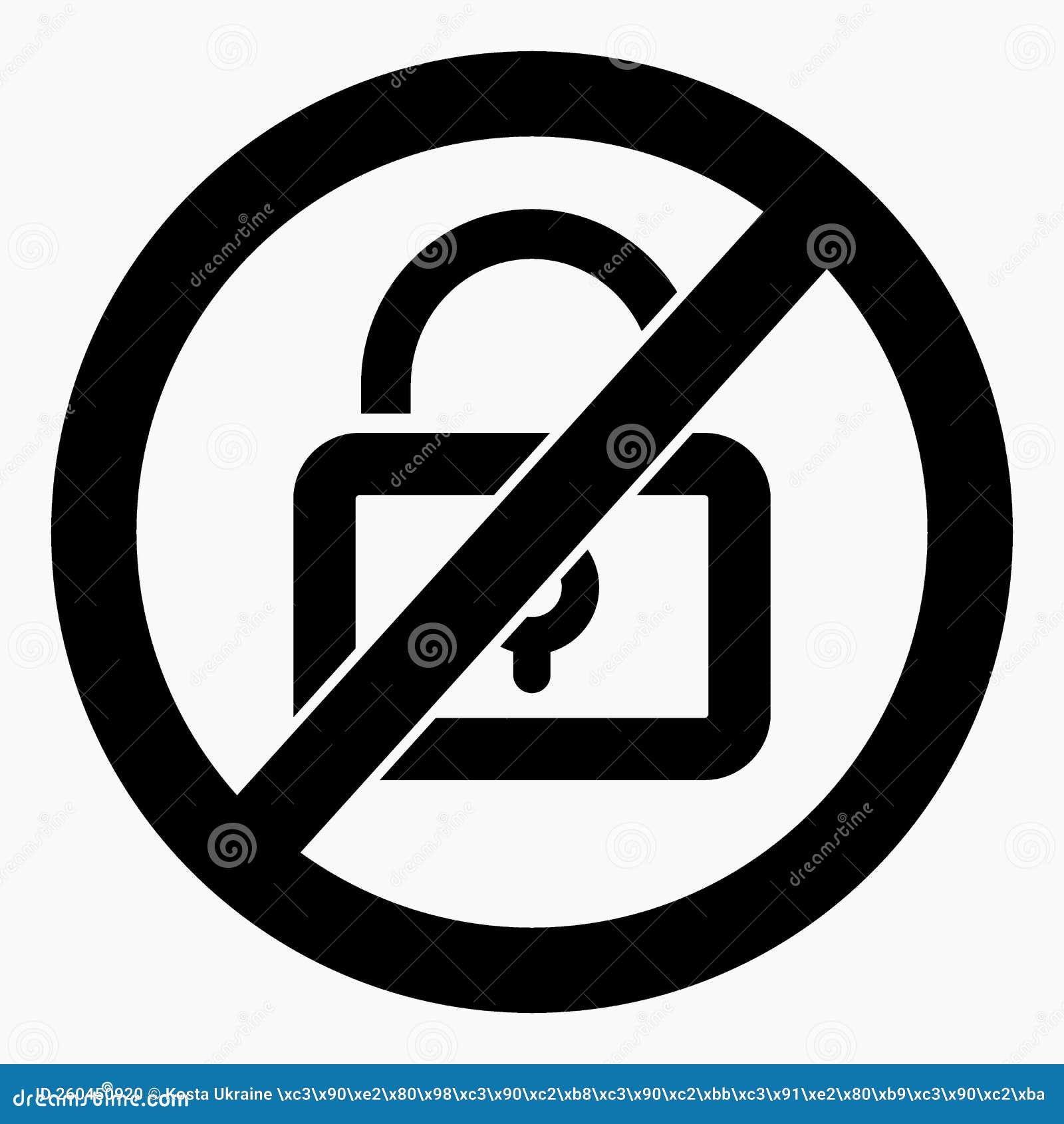 No lock stock vector. Illustration of stop, breaking - 260450920