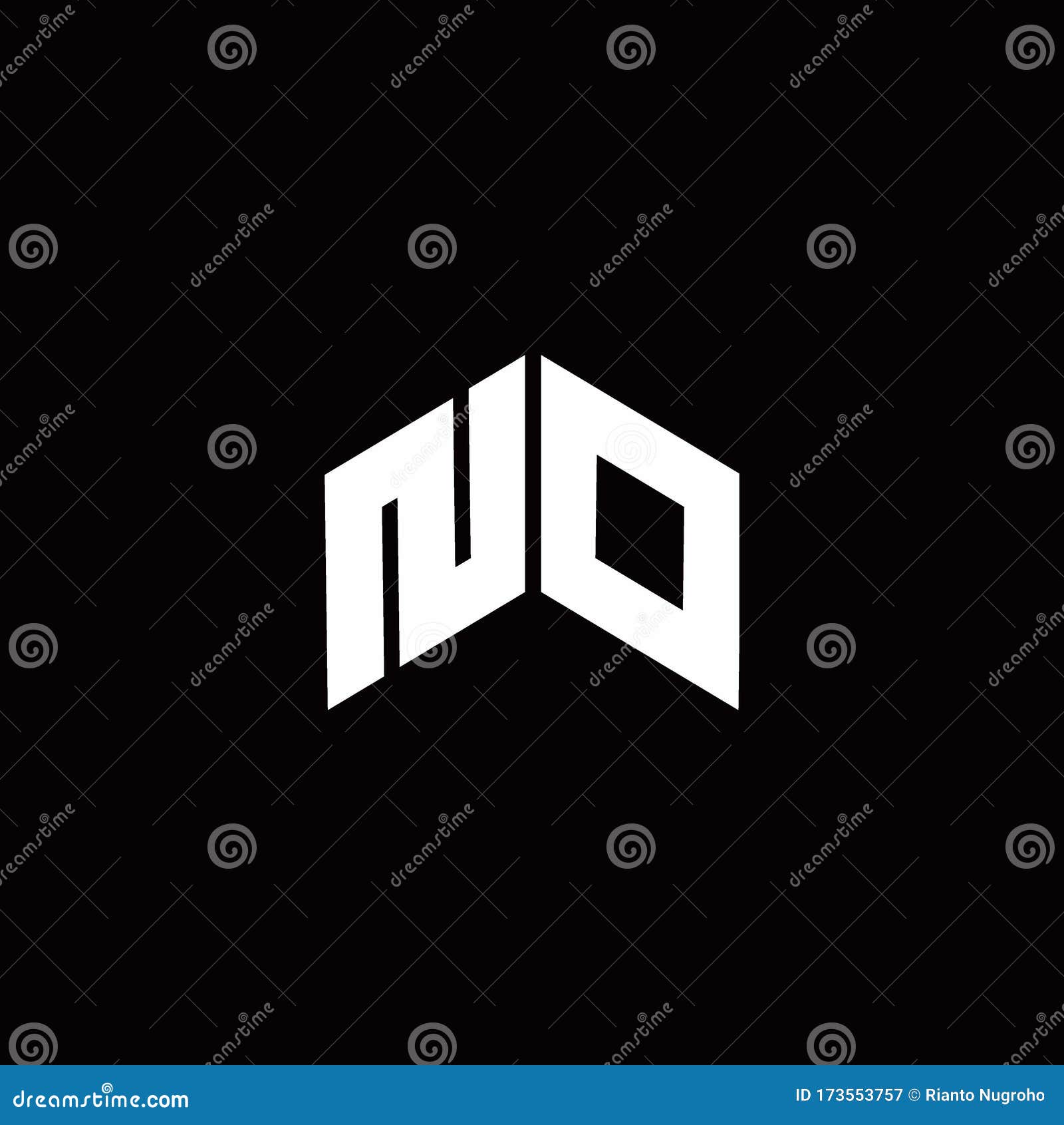 NO Logo Monogram Modern Design Template Stock Vector - Illustration of ...