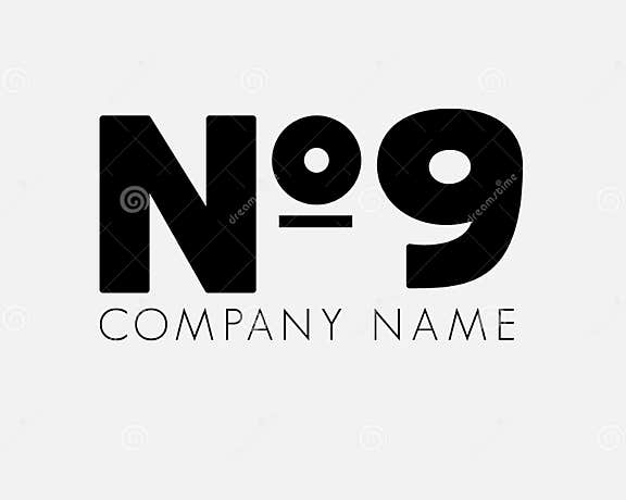 No.9 logo vector stock vector. Illustration of vector - 229076227