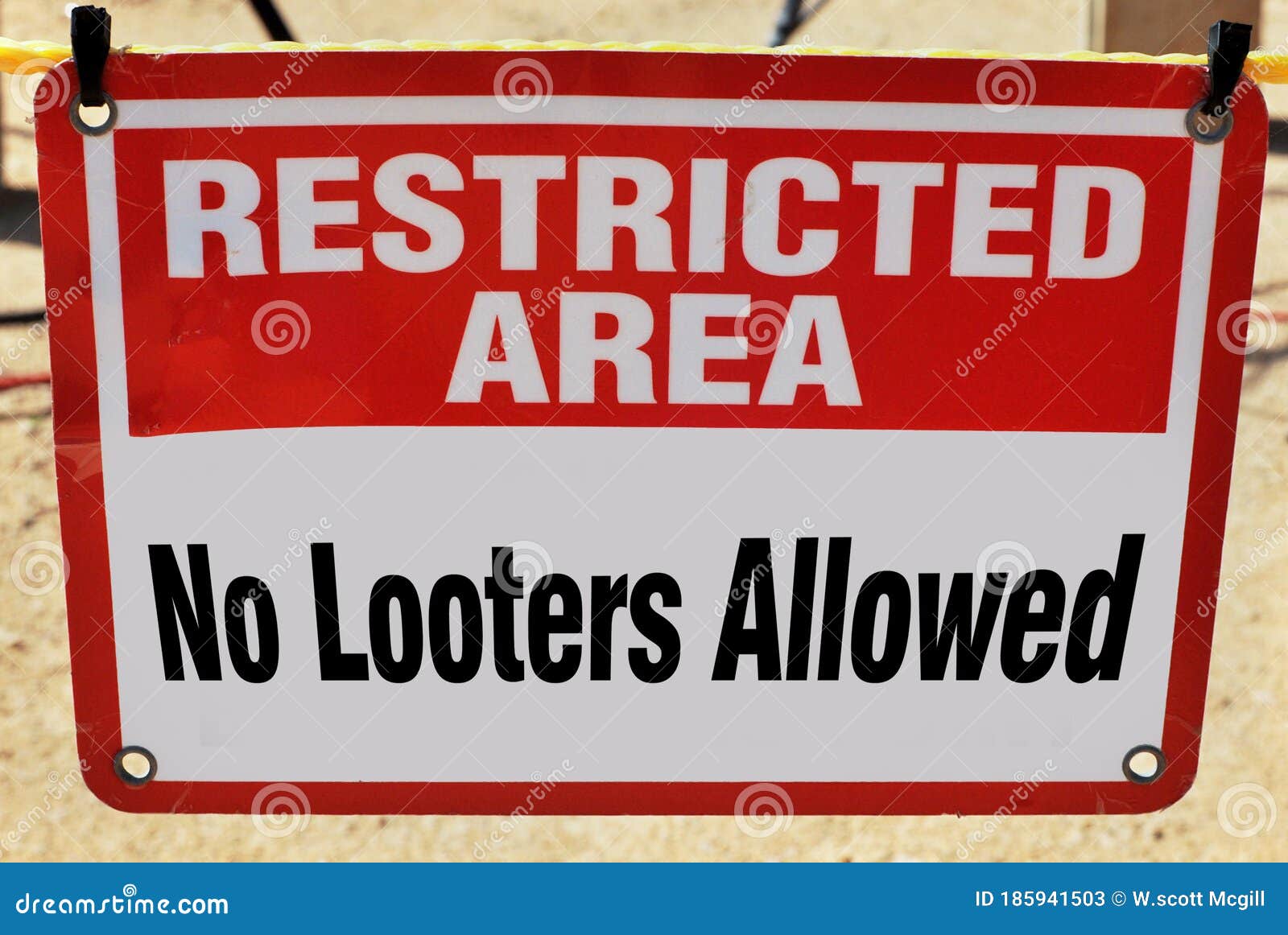 No Looting Allowed stock image. Image of violence, security - 185941503