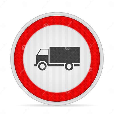 No lorries road sign stock vector. Illustration of direction - 186798043
