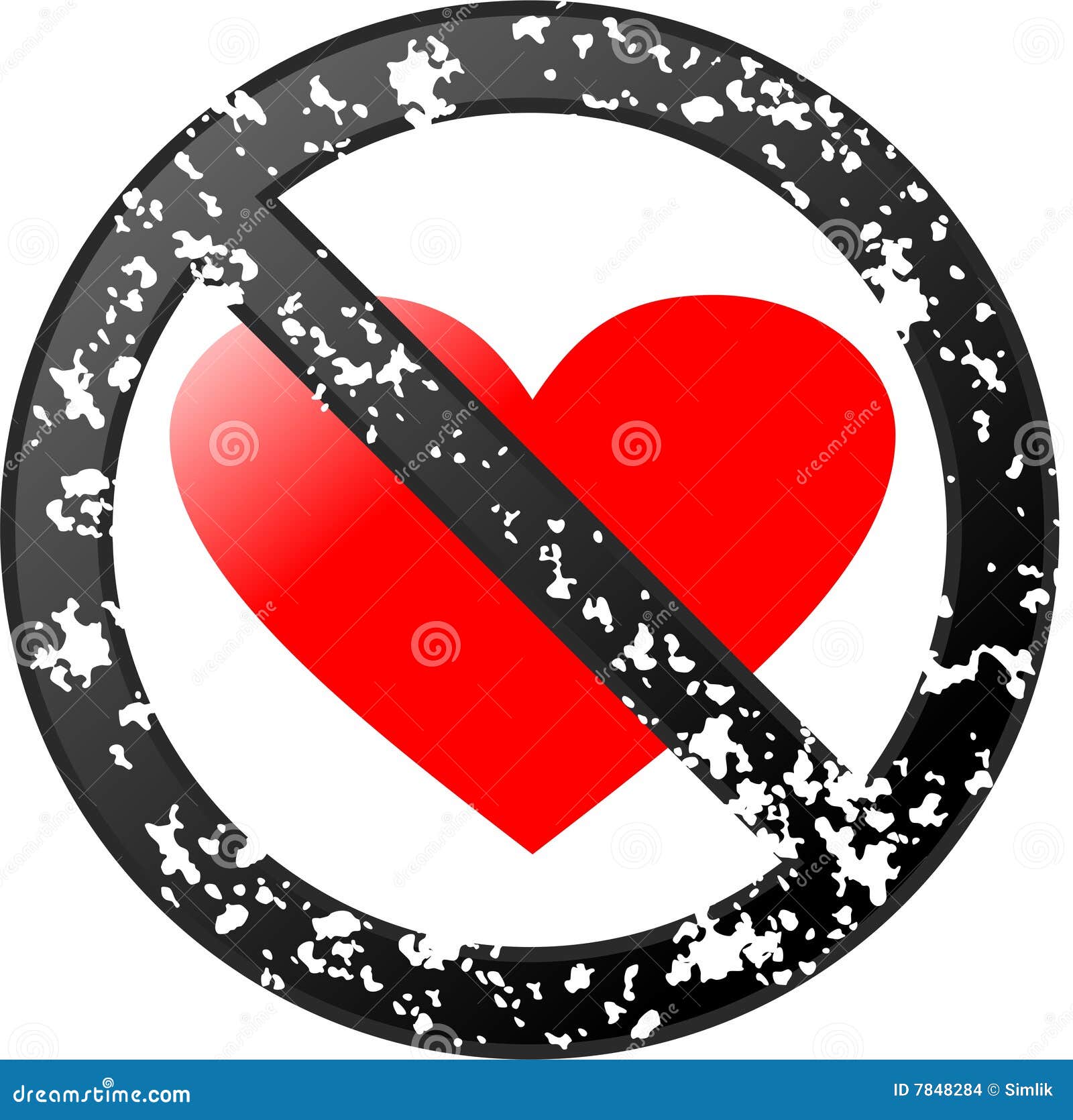 No love stock vector. Illustration of grungy, romance - 7848284