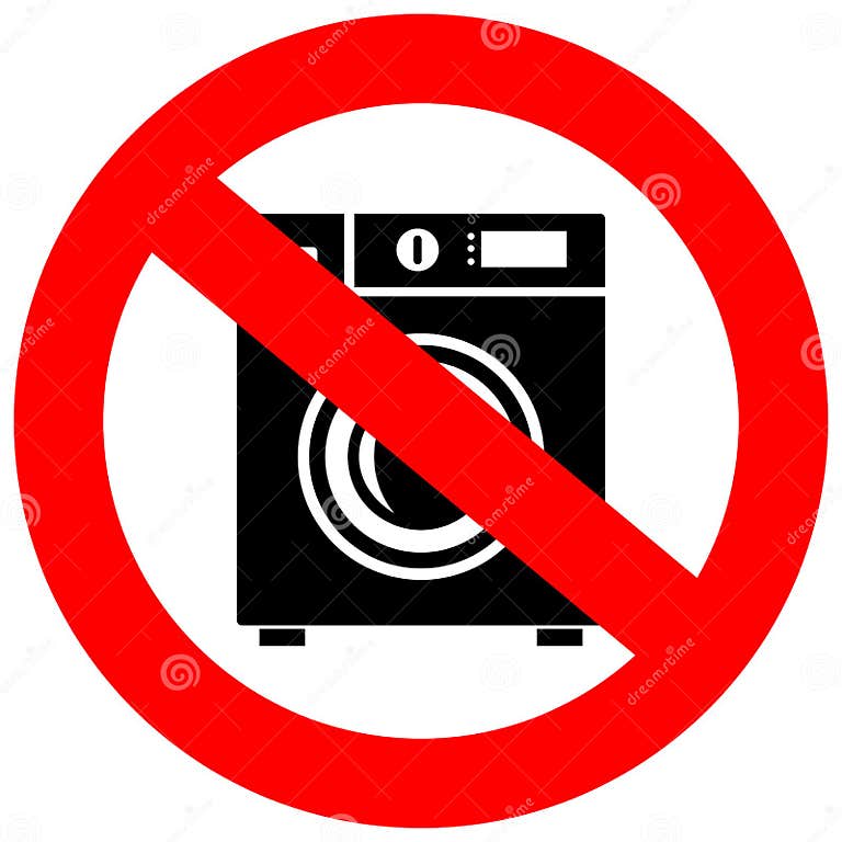 No machine wash sign stock vector. Illustration of electronics - 80642266