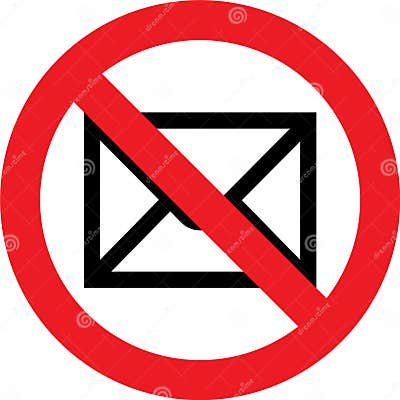 No mail sign stock illustration. Illustration of caution - 83830108