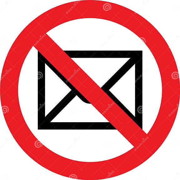 No mail sign stock illustration. Illustration of caution - 83830108