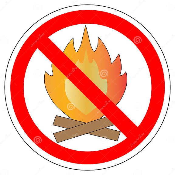 No Make Fire, Sign, Vector. Stock Vector - Illustration of colorful ...