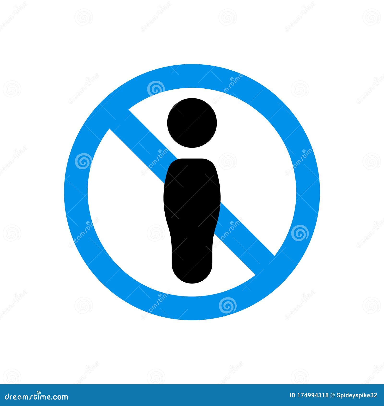 No Male Allowed. Isolated Vector Illustration Stock Vector ...