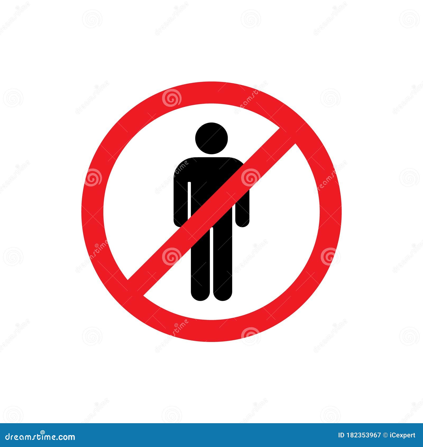 No man sign stock vector. Illustration of male, traffic - 182353967