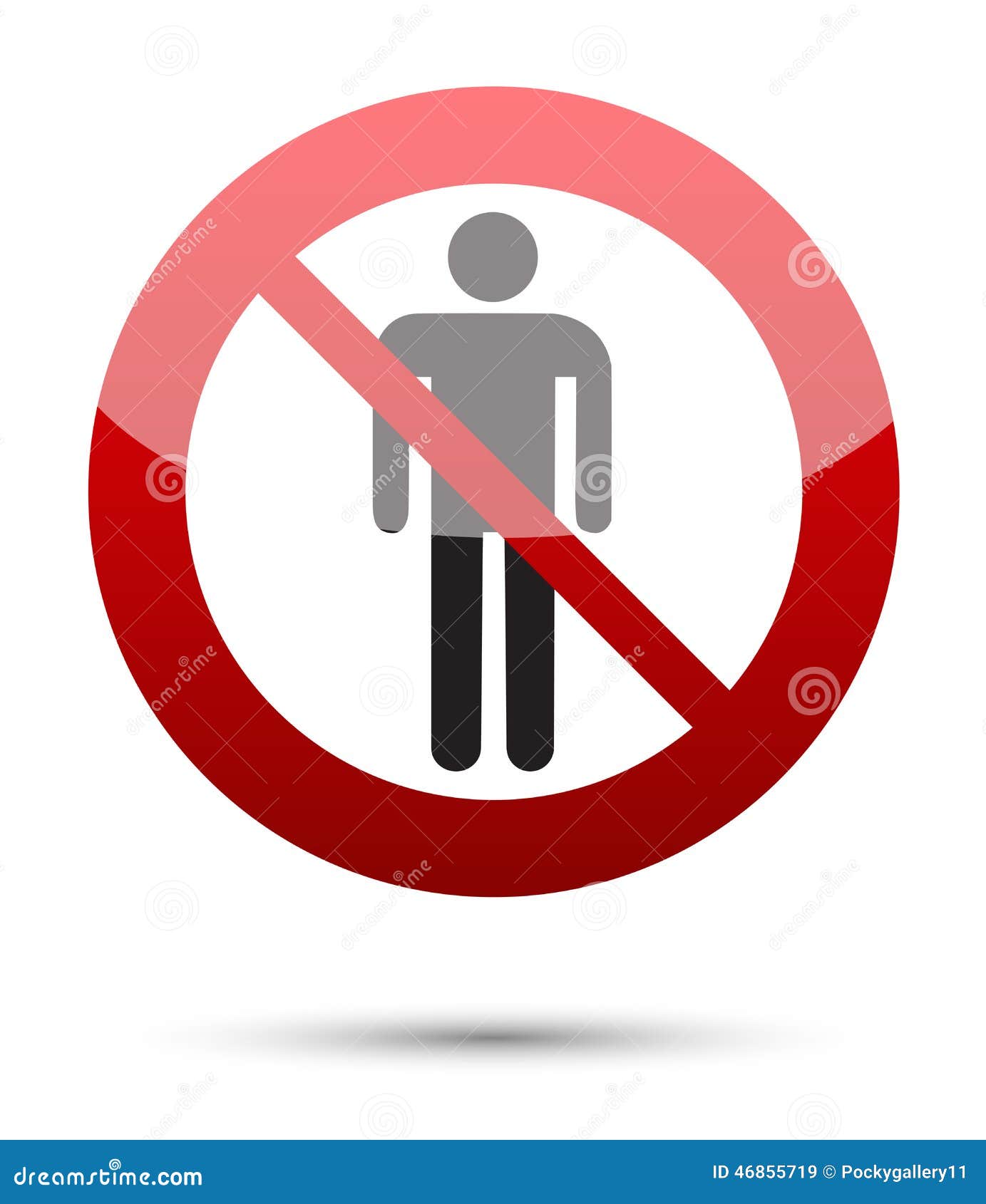 No man sign stock vector. Illustration of disallowed - 46855719