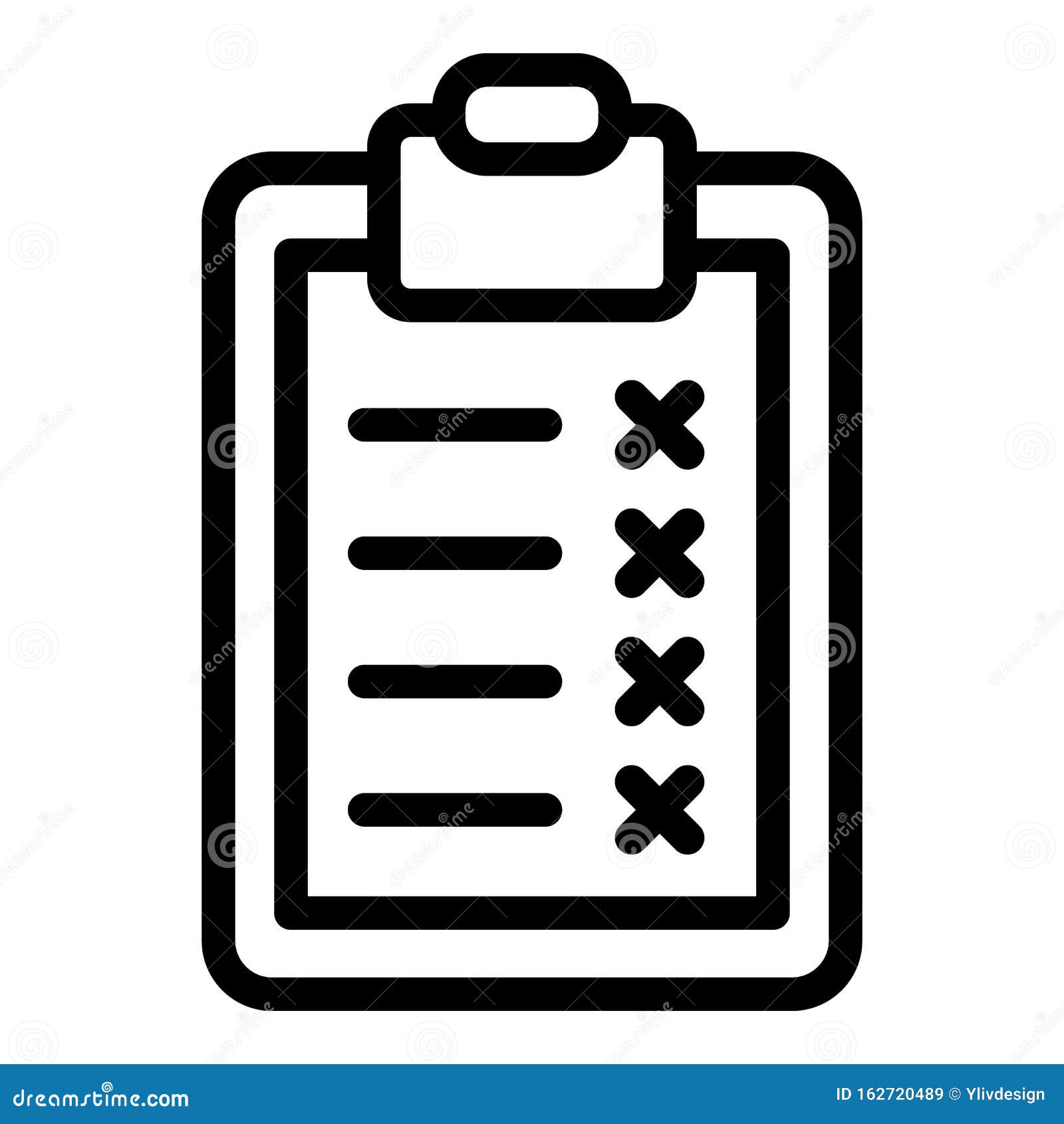 No Mark Checkboard Icon, Outline Style Stock Vector - Illustration of ...