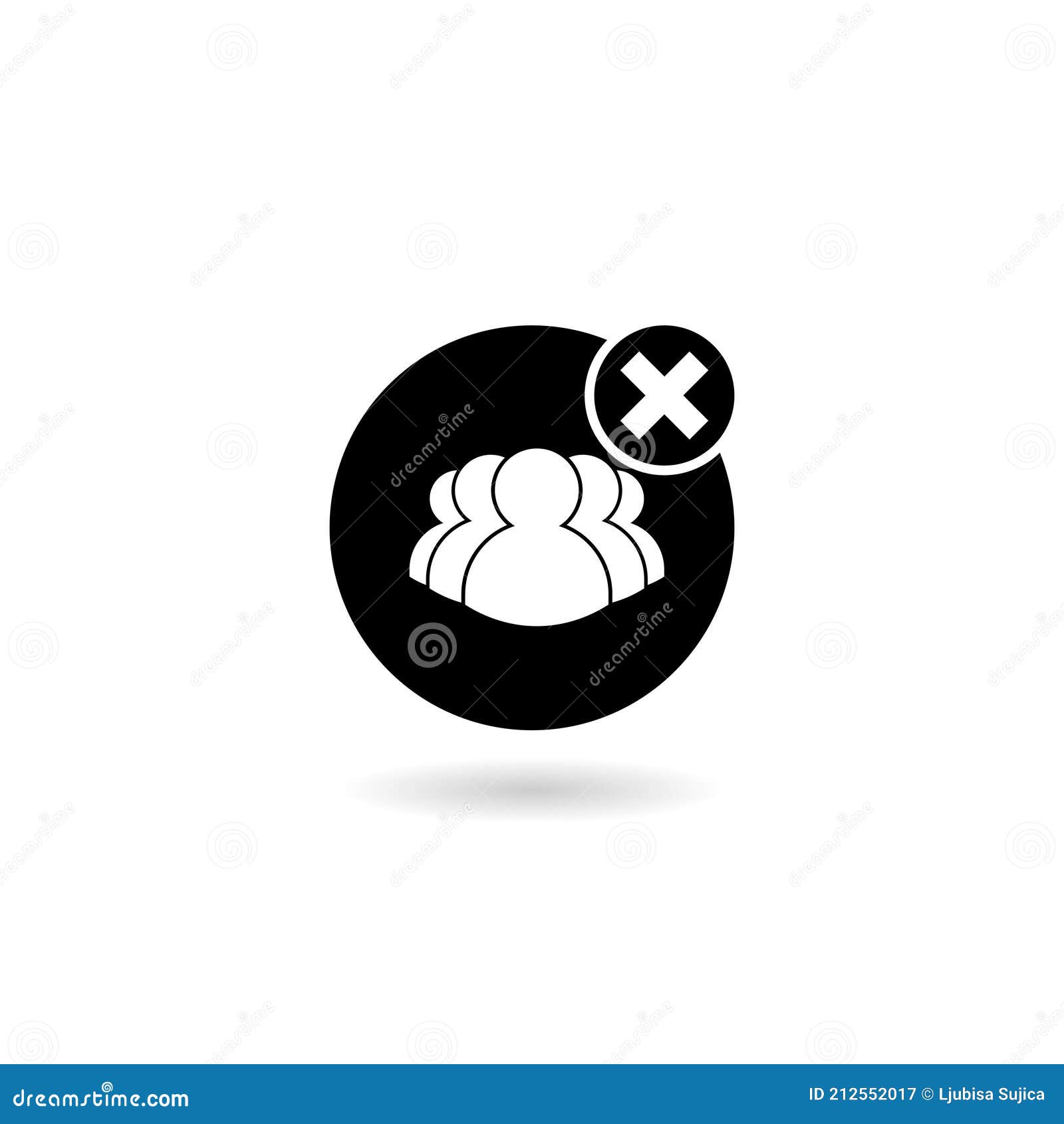 No Mass Gathering Sign with Shadow Stock Vector - Illustration of ...