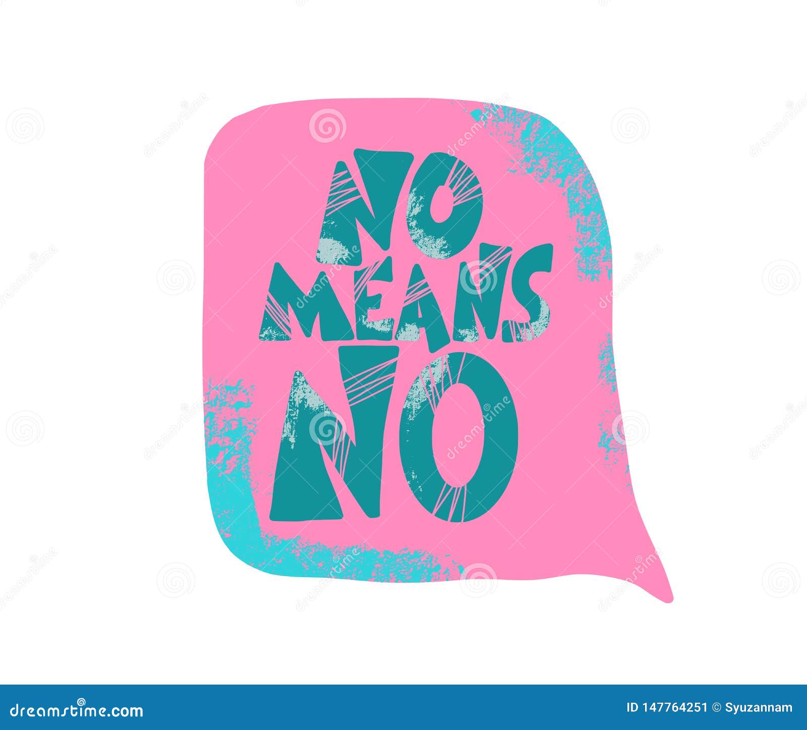 No Means No Quote. Vector Color Illustration. Stock Vector ...