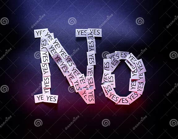 No means Yes stock photo. Image of design, object, mosaic - 28816698
