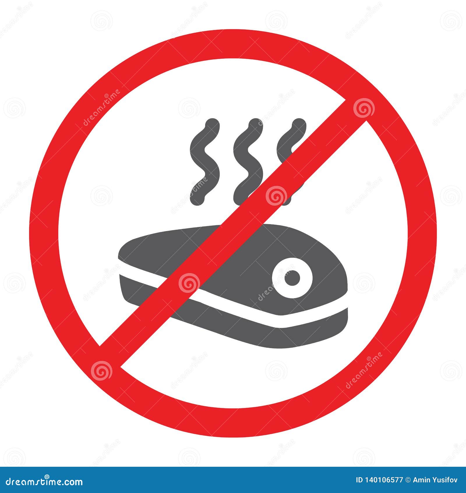No Meat Glyph Icon, Prohibited and Forbidden, Vegetarian Sign, Vector ...