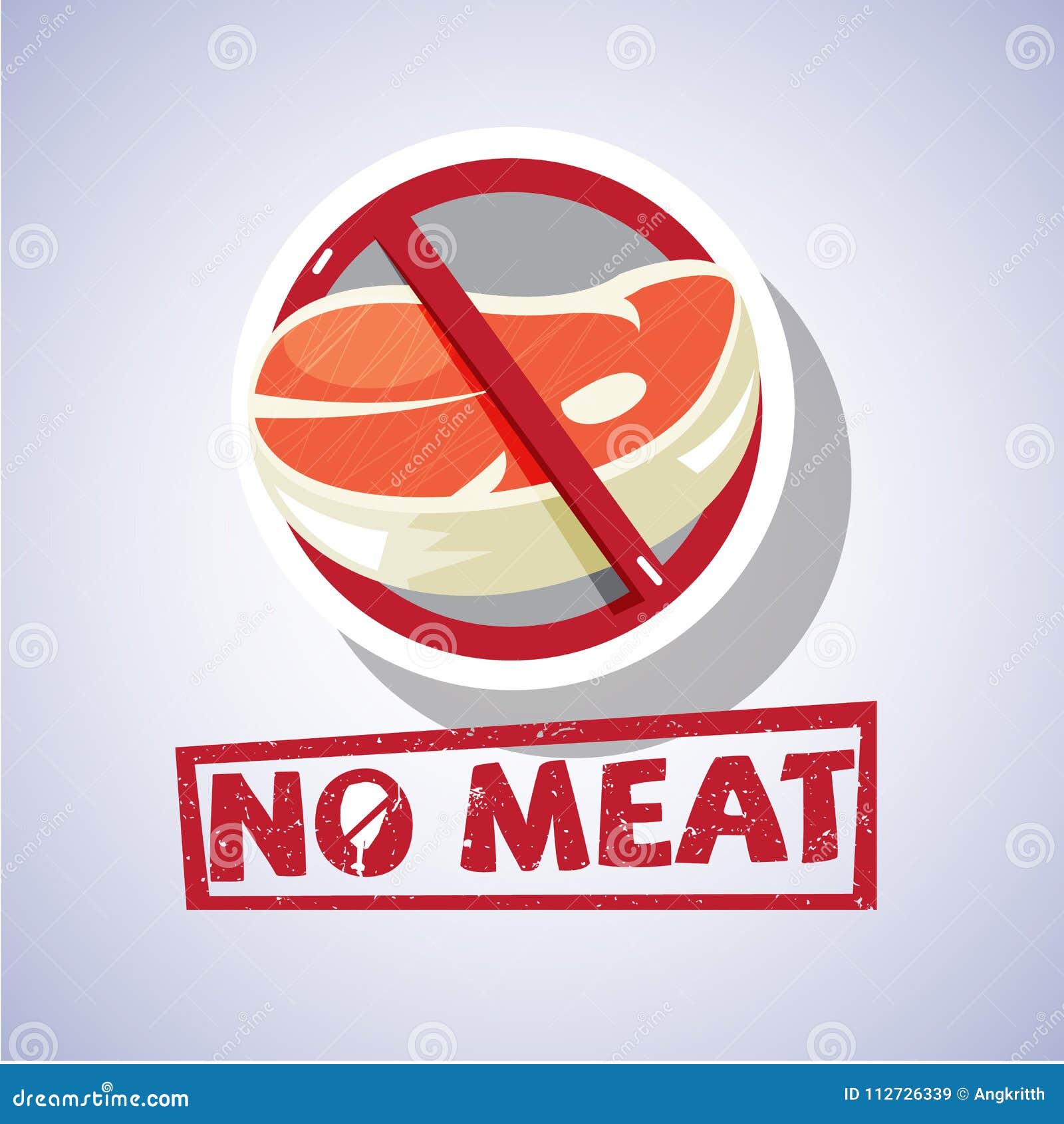No Meat Sign Concept - Illustration Stock Illustration - Illustration ...
