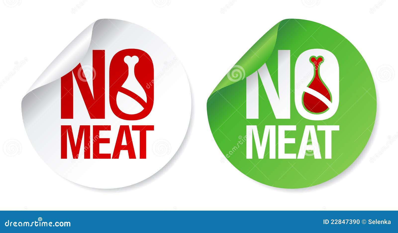 No meat stickers. stock vector. Illustration of customer - 22847390