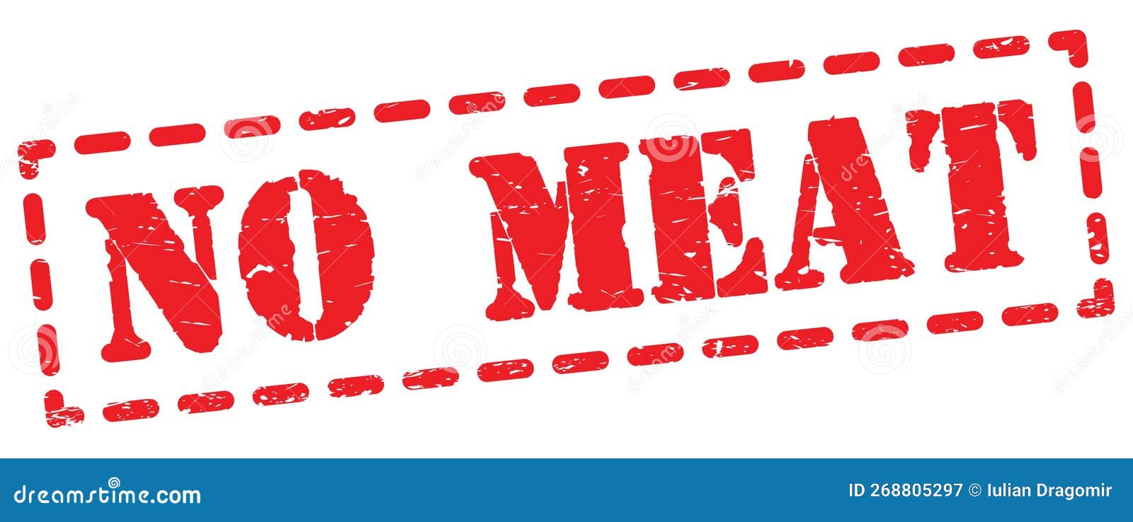 NO MEAT Text Written on Red Stamp Sign Stock Illustration ...