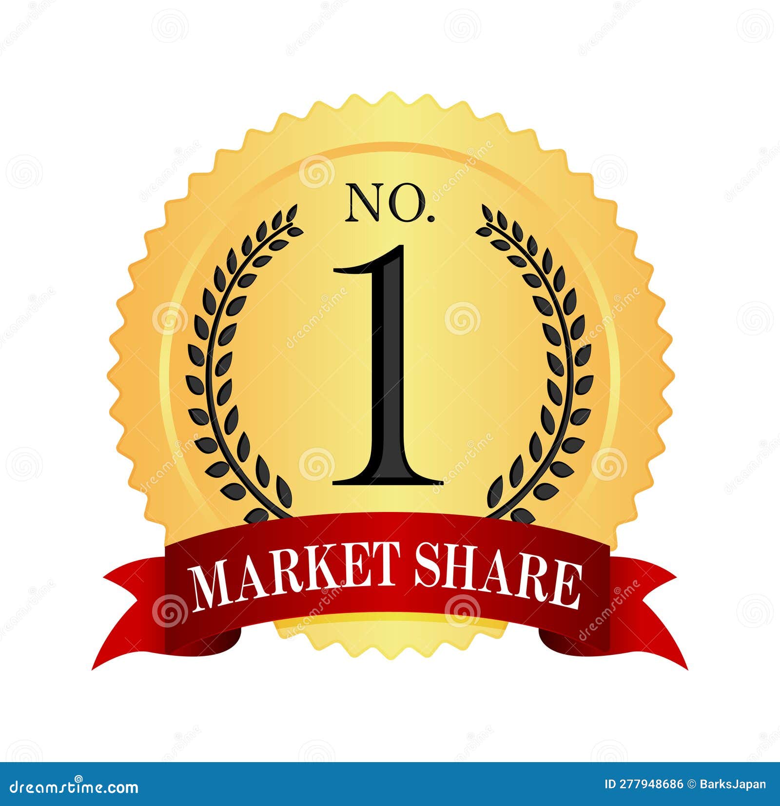 No.1 Medal Icon Illustration Market Share Stock Vector - Illustration ...