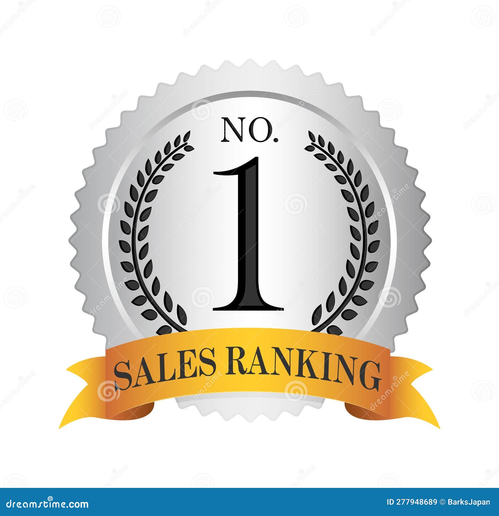 No.1 Medal Icon Illustration Sales Ranking Stock Vector - Illustration ...