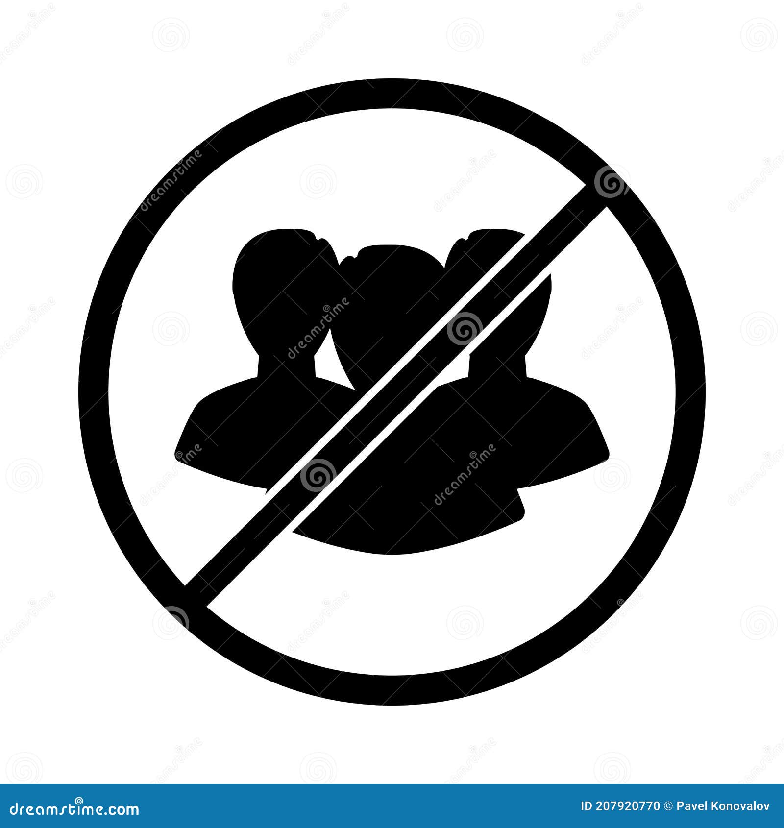 No Meeting Icon stock vector. Illustration of group - 207920770